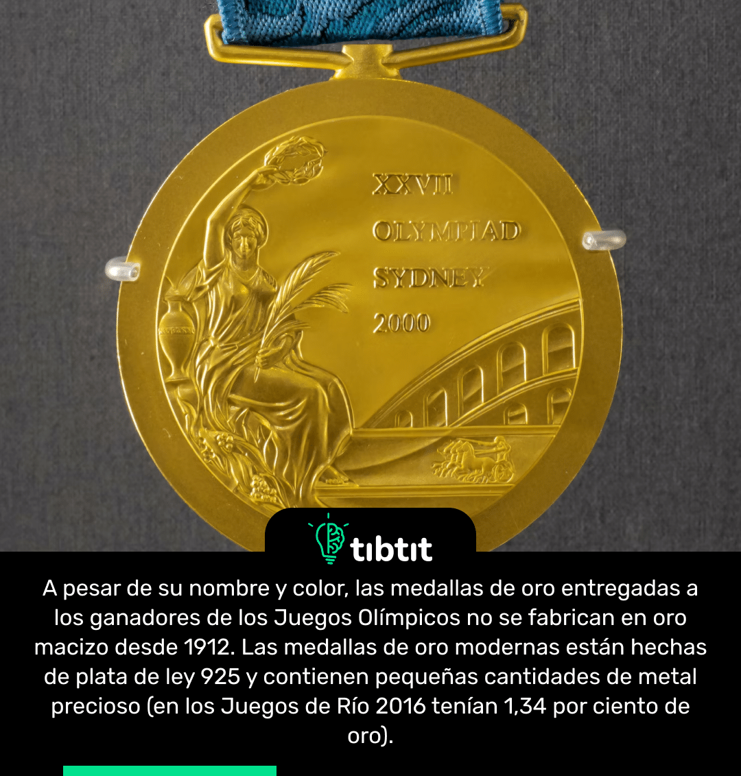 Sabías que… A pesar de su nombre y color, las medallas de oro ...