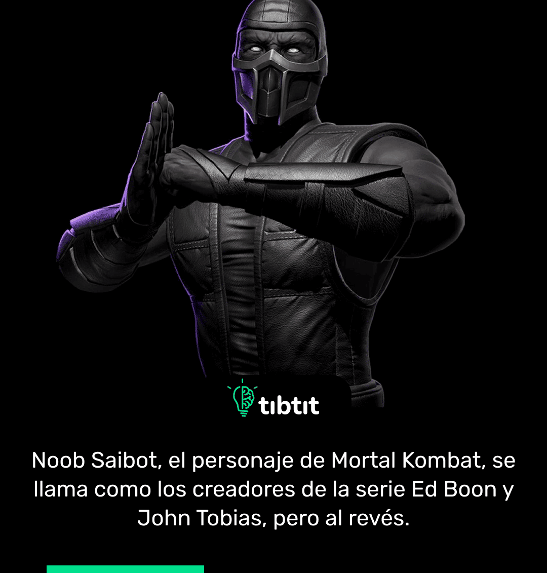 Sabías que… Noob Saibot, el personaje de Mortal Kombat, se llama como ...