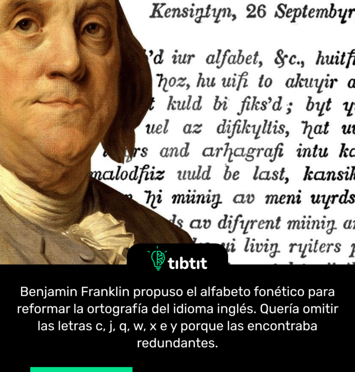 Sabías que… Benjamin Franklin propuso el alfabeto fonético para ...