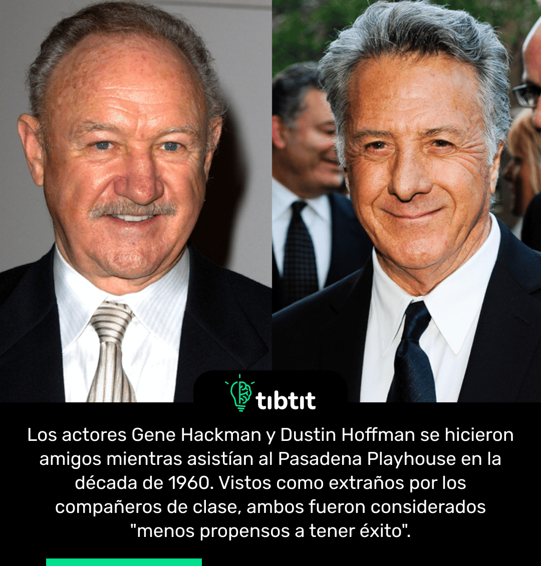 Sabías que… Los actores Gene Hackman y Dustin Hoffman se hicieron ...