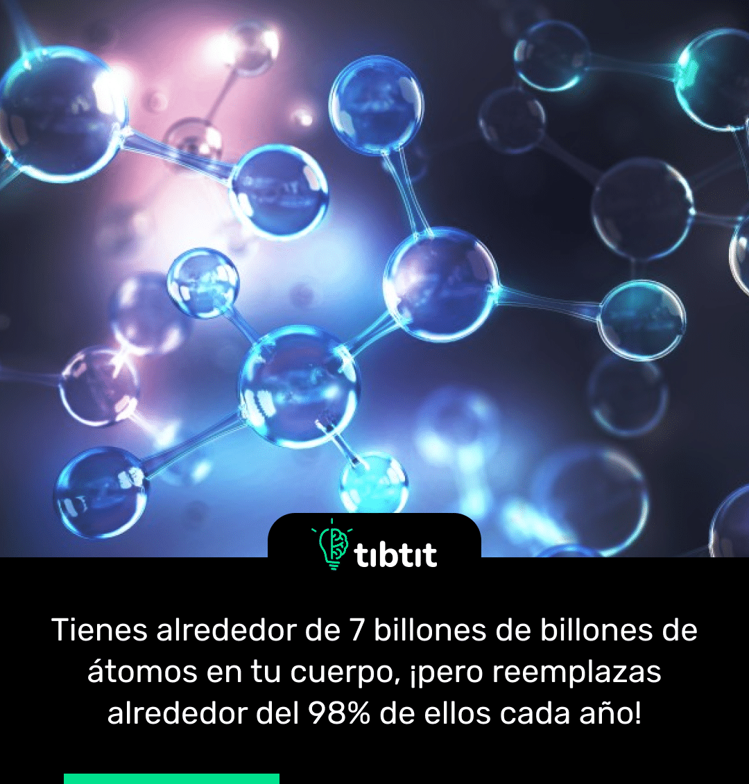 Sabías que… Tienes alrededor de 7 billones de billones de átomos en tu ...