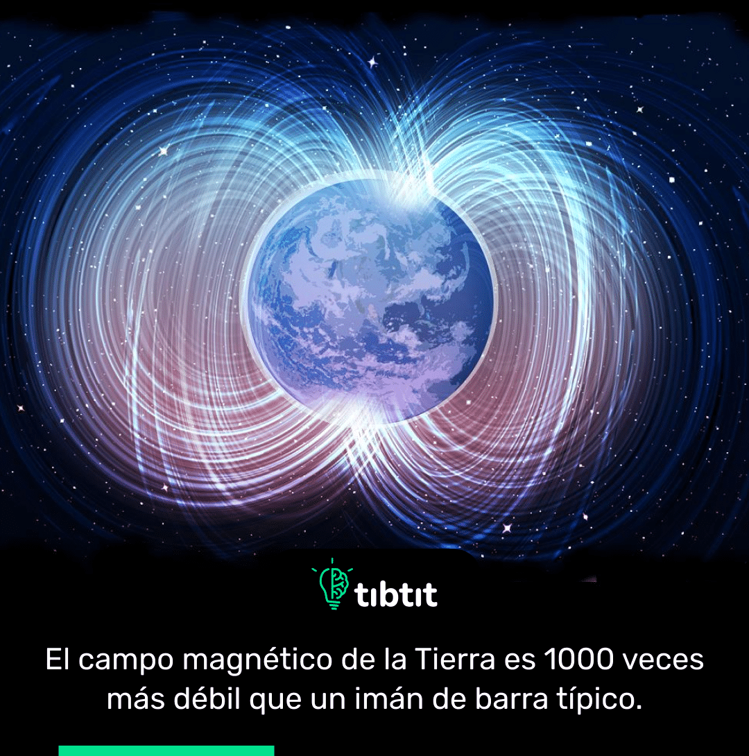Sabías que… El campo magnético de la Tierra es 1000 veces más débil que ...