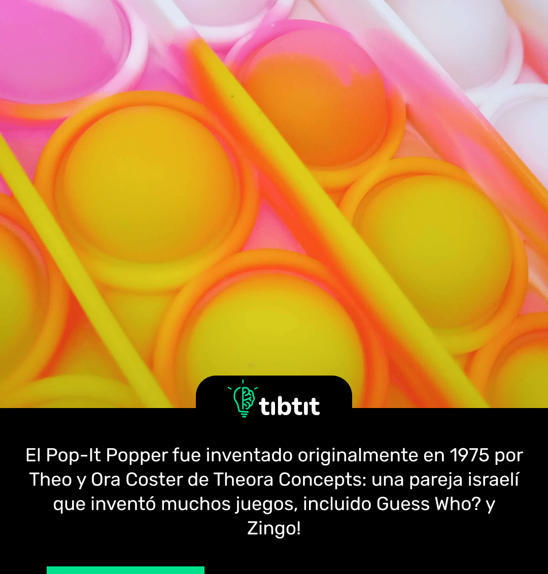 Sabías que… El Pop-It Popper fue inventado originalmente en 1975 ...