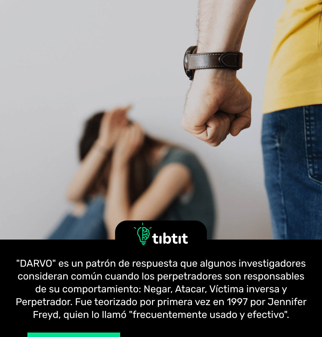 Sabías que… "DARVO" es un patrón de respuesta que algunos investigadores consideran común ...