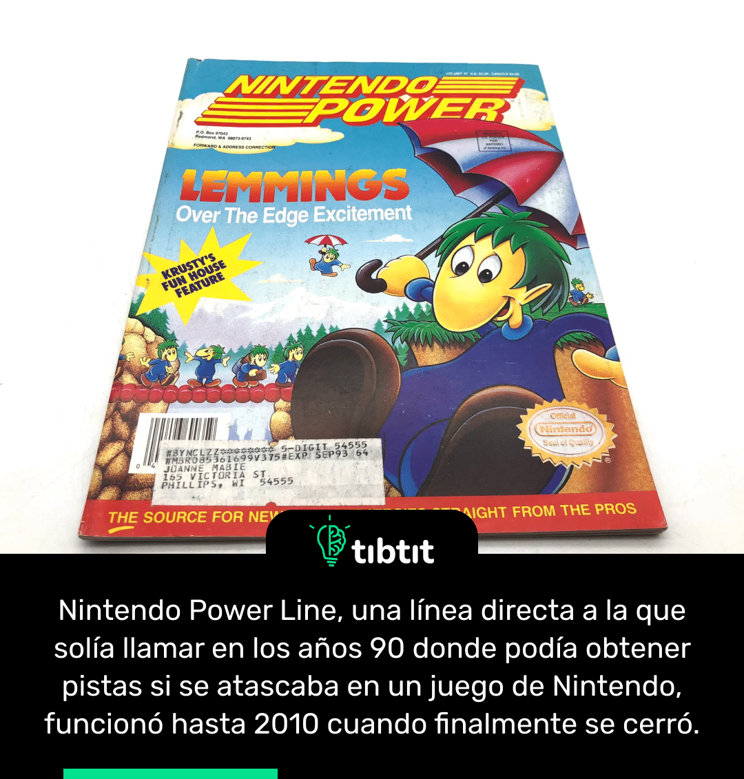 Sabías que… Nintendo Power Line | Curiosidades & Datos curiosos | Los ...